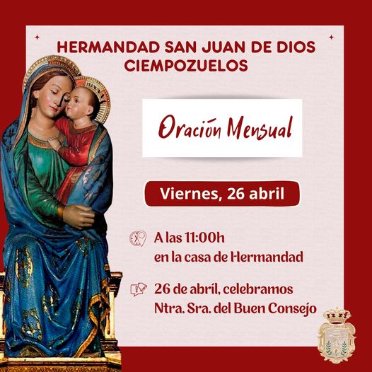 Oración mensual abril - Hermandad San Juan de Dios